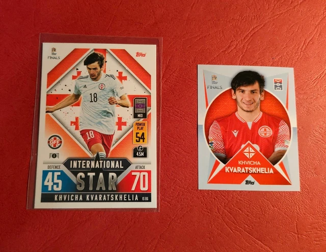 KHVICHA KVARATSKHELIA ROOKIE Sticker And CARD Nations League #67 Napoli ...