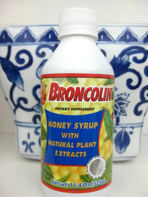 BRONCOLIN NATURAL HONEY Cough Relief Syrup Jarabe Natural Para La Tos ...