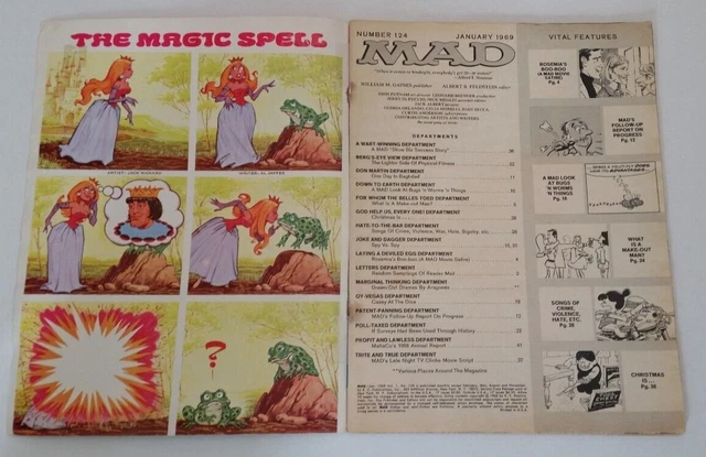 MAD MAGAZINE JAN 1969 #124 Rosemary's Baby cover. Fair cond Vintage ...