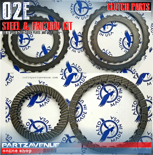 02E DQ250 GEARBOX Clutch Pack Friction Steel Kit Vw Audi Skoda Seat Vag ...