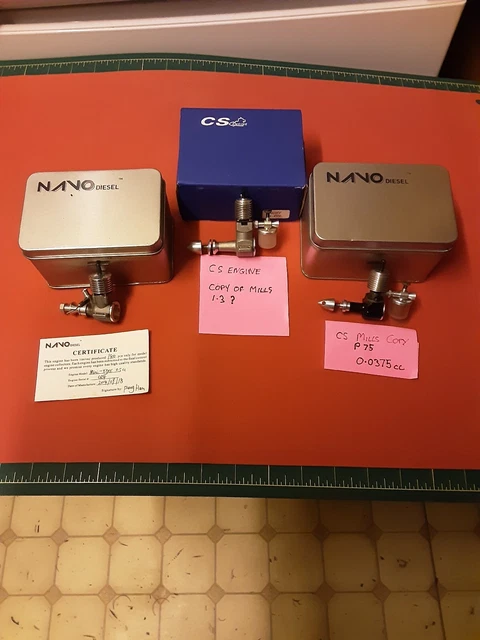 COLLECTION OF THREE Mini CS Navo Diesel Engines, A Baby Tiger, Two Baby ...