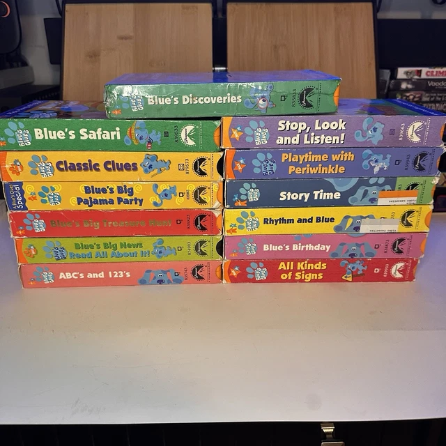 BLUES CLUES LOT (13) VHS Tapes Nick Jr. Vintage Nickelodeon Slipcase ...
