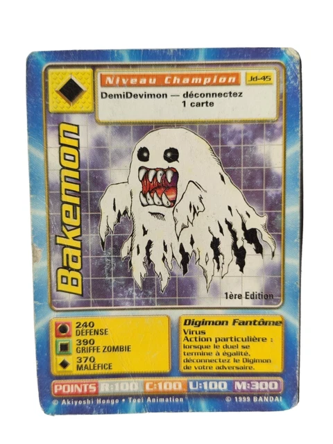DIGIMON : BAKEMON jd-45 FR 1999 EUR 8,00 - PicClick FR