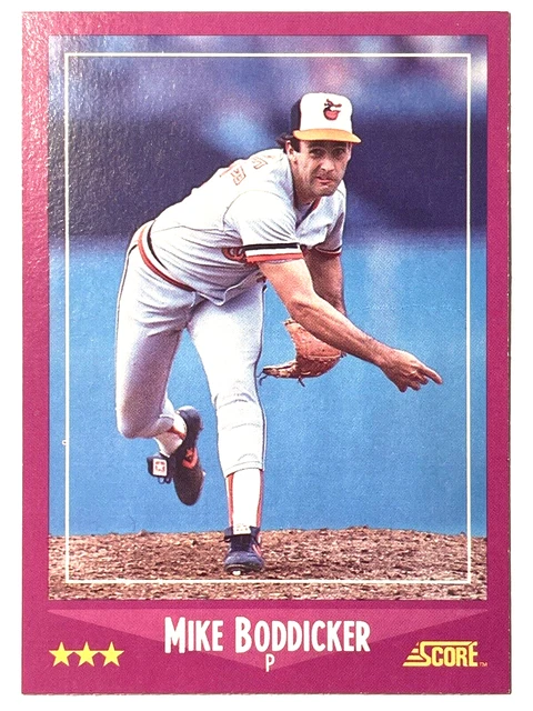 CARTE DE BASEBALL MIKE BODDICKER Baltimore Orioles, Red Sox 1988 #67 de ...