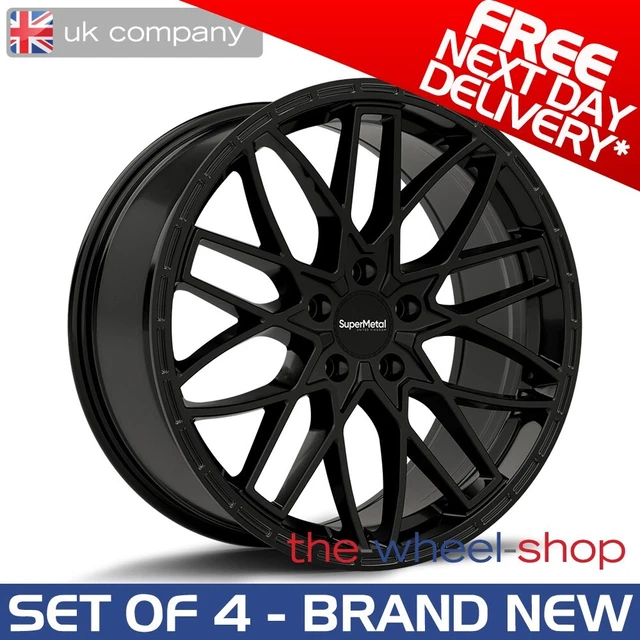 4X 20& SUPERMETAL 'Vane' Gloss Black Alloy Wheels VW Multivan T7 - Free ...