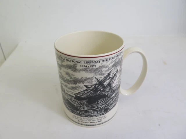 WEDGWOOD RNLI LIFEBOAT Mug Tankard 12cm Royal National Institution ...