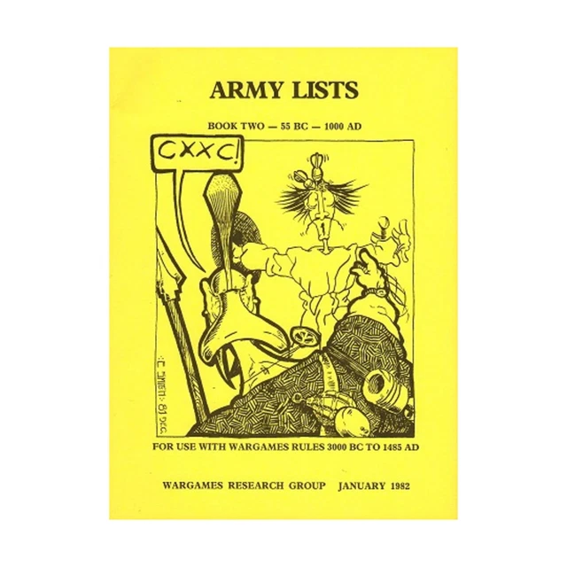 WARGAMES RESEARCH GROUP Mini Rules Army Lists #2 - 55 BC to 1000 AD VG ...