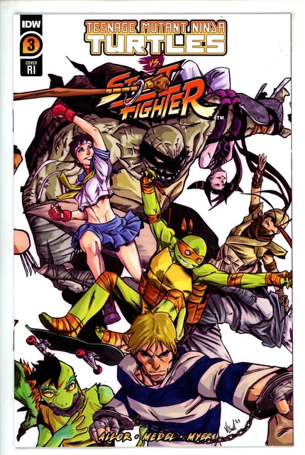 TEENAGE MUTANT NINJA Turtles Vs Street Fighter #3 IDW NM- (2023) 1:25 Variant Fe $12.38 ...
