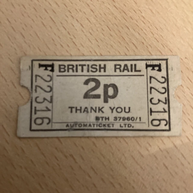 RAILWAY. TICKET. (. B. R. 2p. Thank. You. ) £2.44 - PicClick UK