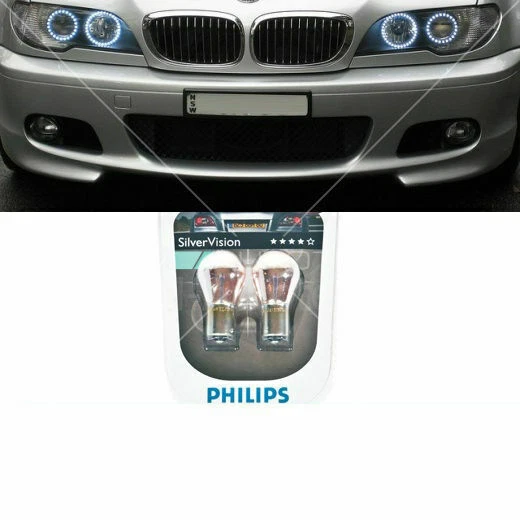 PHILIPS® SILVER VISION Chrome Indicator Bulbs Set Indicator Offset Pins ...