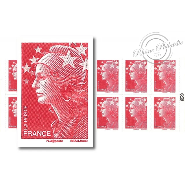 CARNET FRANCE 12 Timbres Pour Affranchir Marianne Rouge De Beaujard EUR 13,13 - PicClick FR