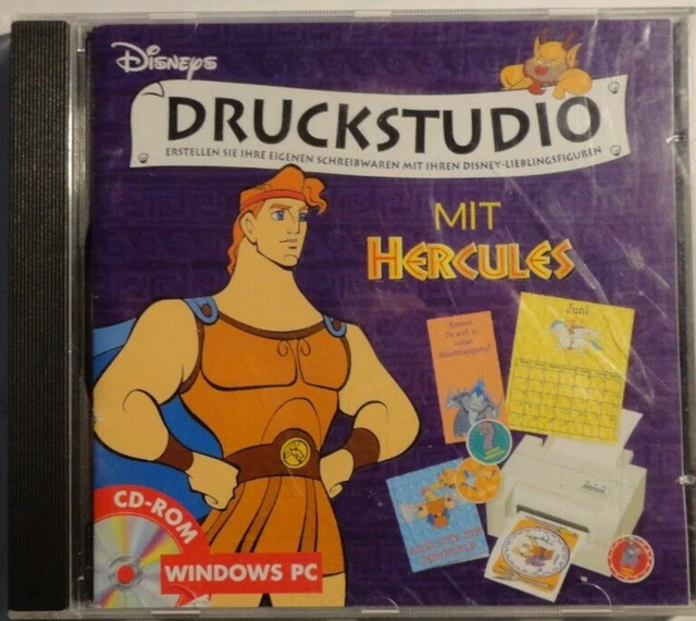 DISNEYS DRUCKSTUDIO MIT Hercules CD-ROM Windows PC Disneys Figuren ...