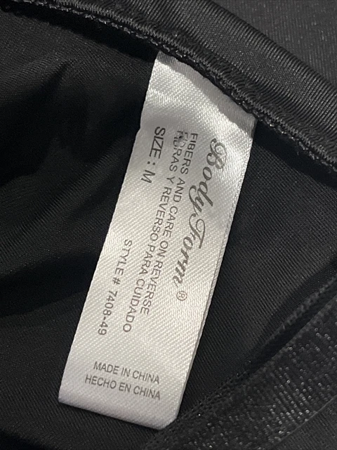 BODY FORM SLIP Medium Smooth Form Fitting Black Stretch Lined~Underwire ...