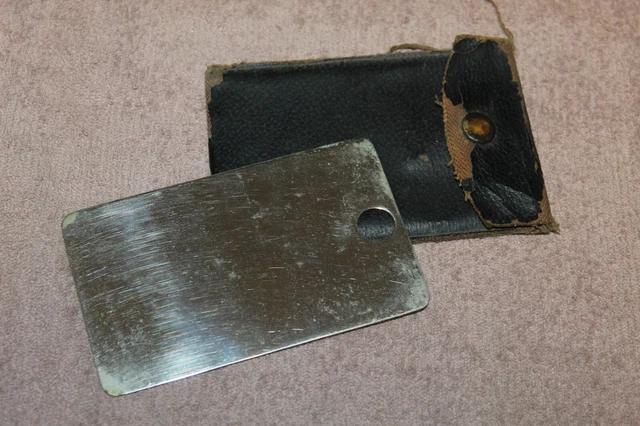 ORIGINAL WW1 U.S. Army Soldier Metal Field Shaving Mirror w/Leather ...