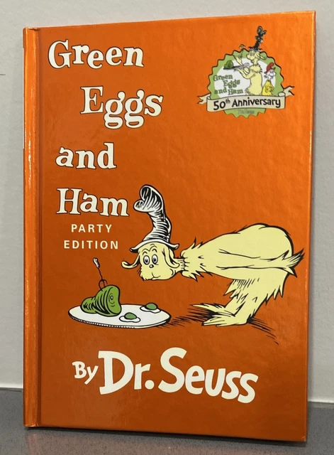 DR. SEUSS GREEN Eggs and Ham Party Edition 50th Anniversary Hard Cover ...