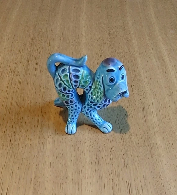 RETRO KITSCH BLUE Ceramic Dog £15.80 - PicClick UK