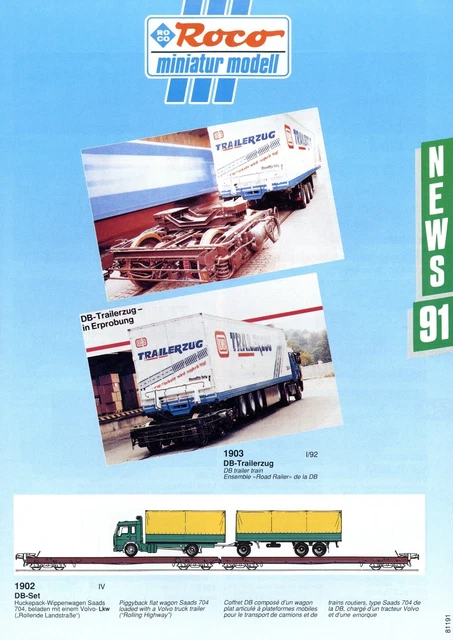 ROCO MINIATUR MODELL Prospekt 1991 News Modellautoprospekt brochure ...