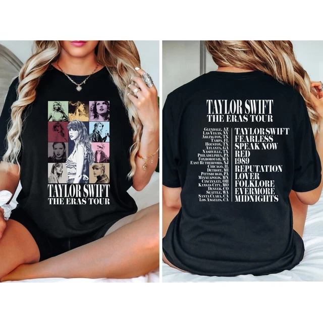 TAYLOR SWIFT THE Eras Tour - T-shirt White Official Merch Unisex Cotton ...