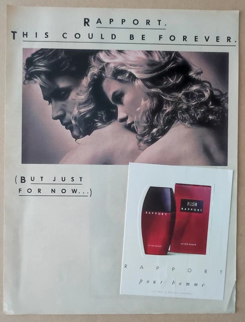 Rapport After Shave Original Uk Press Advert 1991 Sample Attached £4 99