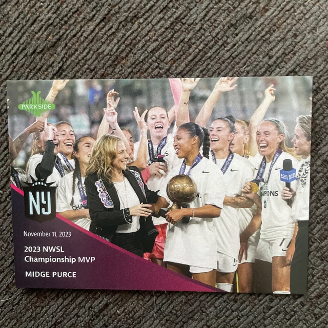 MIDGE PURCE MVP 2023 Parkside NWSL Pronto Week 24 carte #138/456 NY/NJ ...