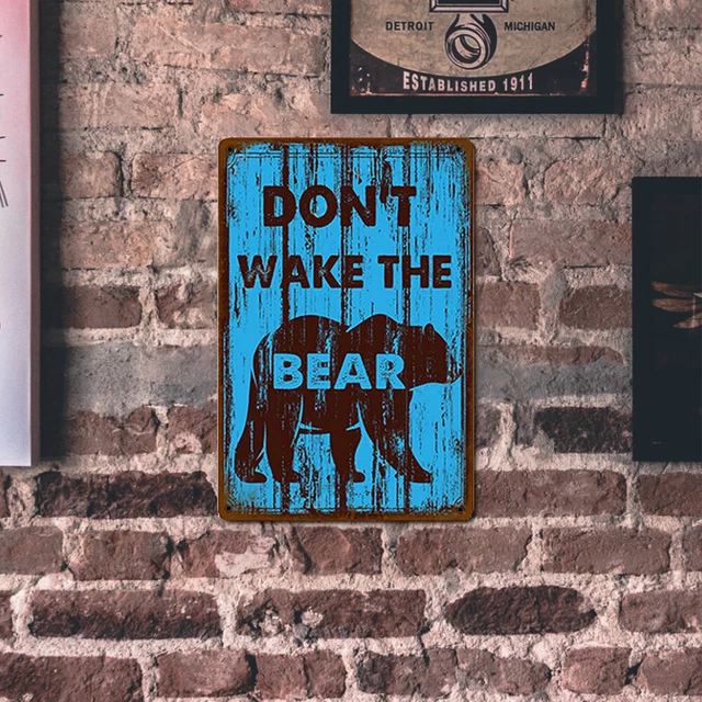 CALLIGRAPHY DRAWING VINTAGE Iron Picture Rectangular Metal Plate Tin ...