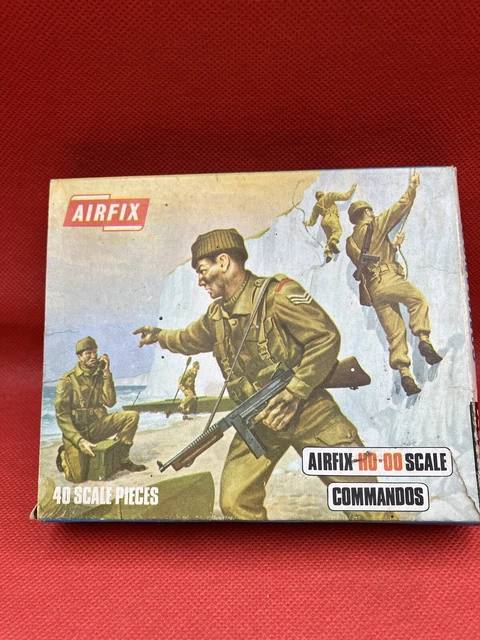 VINTAGE AIRFIX 1/72 Scale WW2 British Commandos Complete set boxed 40 ...