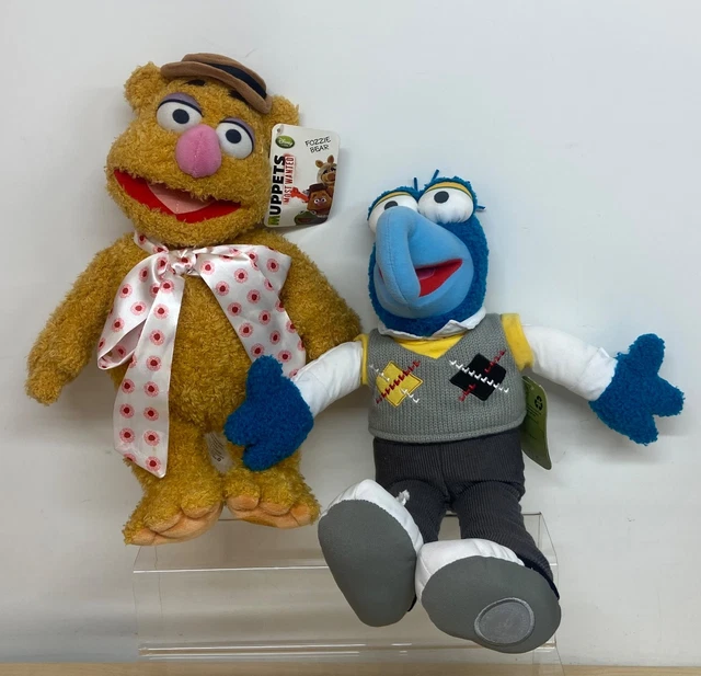 DISNEY STORE: THE Muppets - Fozzie Bear & Gonzo soft plush toys **Brand ...