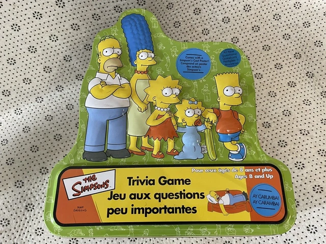 VINTAGE 2000 THE Simpsons Trivia Game Complete Cards Dice Poster ...