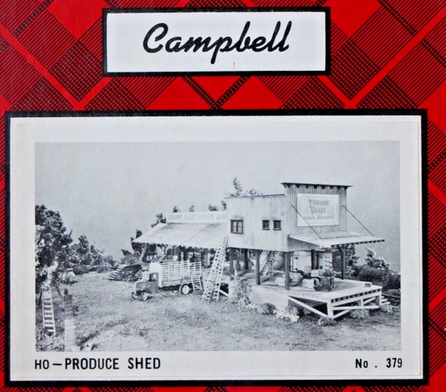 CAMPBELL SCALE MODELS HO scale craftsman kit #379-1750 Produce Shed $55 ...