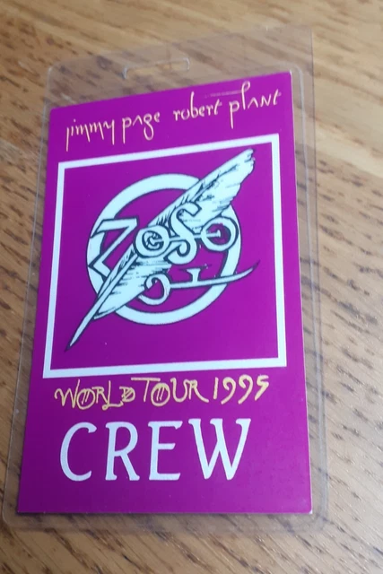 JIMMY PAGE & Robert Plant laminated back stage pass 1995 CREW Zeppelin Vintage £33.94 - PicClick UK