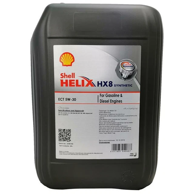 SHELL HELIX HX8 ECT 5W-30 20 Liter PKW Motorenöl, Motoröl, VW 504.00 ...