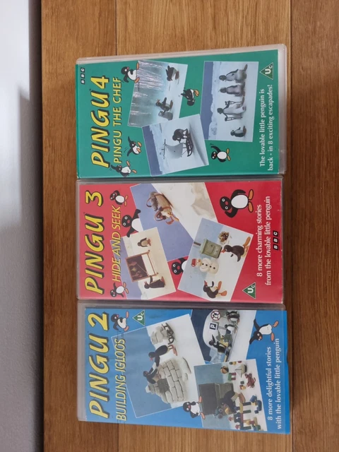 PINGU - 3 VHS USED Building Igloos/Hide & Seek/Pingu The Chef (VHS/H ...