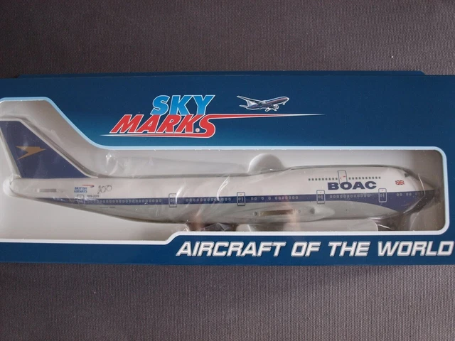 BRITISH AIRWAYS/BOAC BOEING 747-400 G-BYGC Skymarks Model With Gear 1: ...