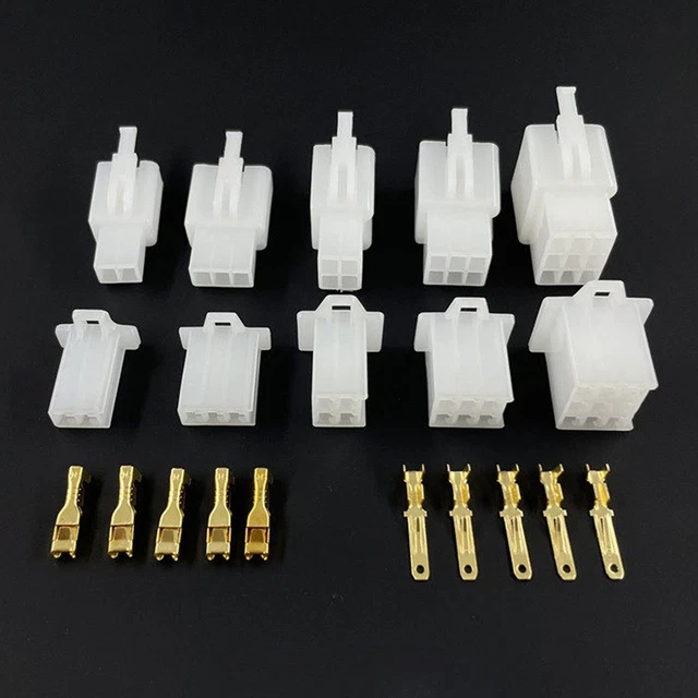 2.8MM 2/3/4/6/9 WAY Pin Mini Connector Plug and Socket Kits Motorcycle ...