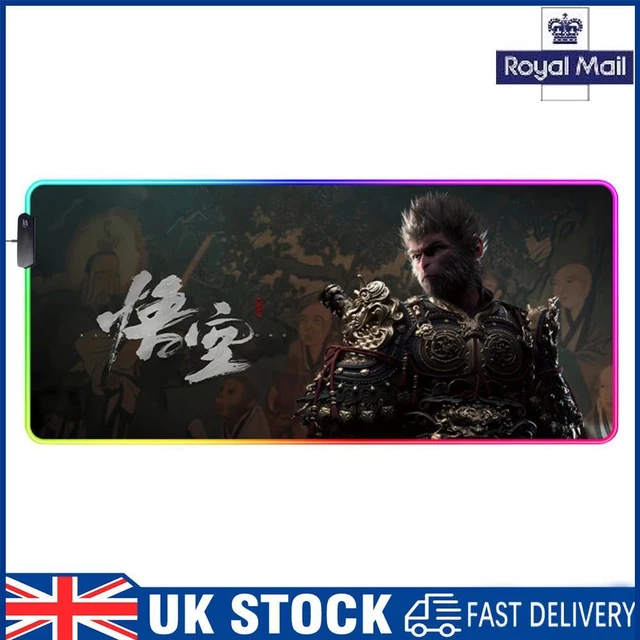 BLACK MYTH WUKONG RGB Big Mice Mat Large LED Computer Laptop Gamer Pad ...