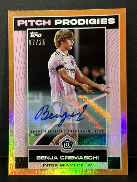 2023 TOPPS MLS Inter Miami Pitch Prodigies RC Benja Cremaschi voiture ...