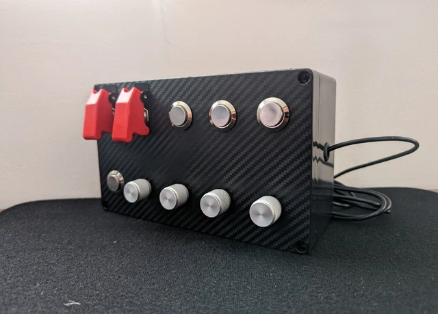 18 FUNCTION SIM Racing/Flying Button Box - All Metal Buttons, Switches ...