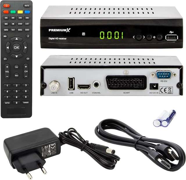 PREMIUMX SATELLITE RECEIVER HD 521 FTA Digital SAT TV Receiver DVB-S2 ...