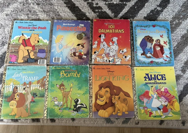 LOT OF 8 Little Golden Books Walt Disney 1940-1990s Classics Children ...
