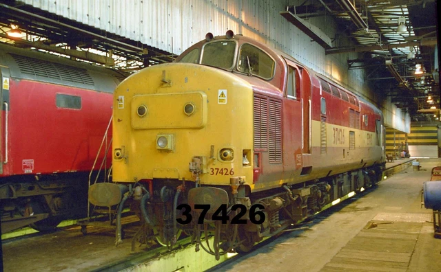 ORIGINAL 35MM BRITISH RAILWAY NEGATIVE OF 37426 AT CREWE COPYRIGHT £1. ...