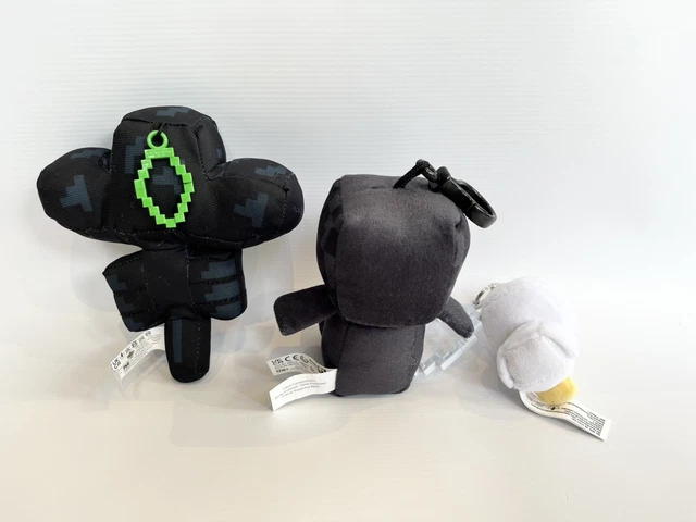 MINECRAFT PLUSH KEYRING Clip Bundle Wither Enderman Baby Chicken Small ...