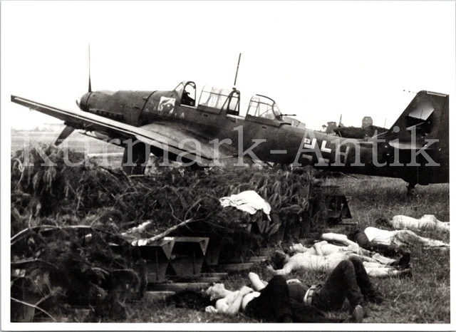 T631 FOTO WEHRMACHT Archiv Repro Luftwaffe Flugzeug Ju87 Stuka Emblem ...