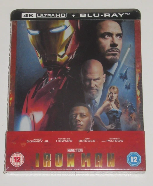 IRON MAN 4K + Blu Ray Steelbook Limited Sealed UK Zavvi Exclusive 1/4 Slip £49.99 - PicClick UK