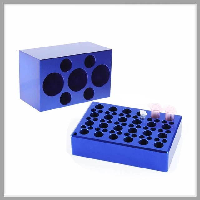 ICE MODULAR PCR Cooler Centrifuge Tube Rack Aluminum Ice Box 0.2/1.5/15 ...