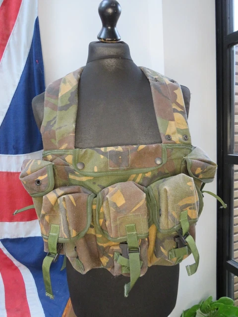 BRITISH ARMY CAMO DPM Chest Rig Webbing Vest 5 Pouch Genuine Surplus ...