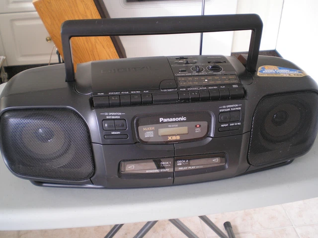 PANASONIC RX-DT30 CD player radio AM/FM stereo dual cassette decks $99. ...