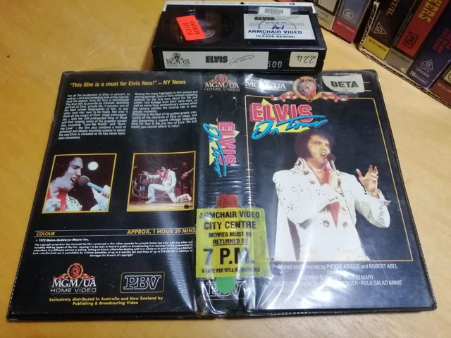 ELVIS ON TOUR (1972) - MGM/UA Rare 80'S Betamax Rental 1st Release ...