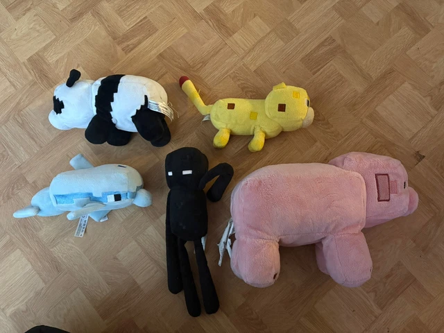 MATTEL MOJANG MINECRAFT Soft Toys Bundle of 5 Assorted Characters ...