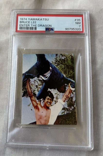 BRUCE LEE 1974 Yamakatsu Enter The Dragon RC Rookie #35 PSA 7 Nice ...