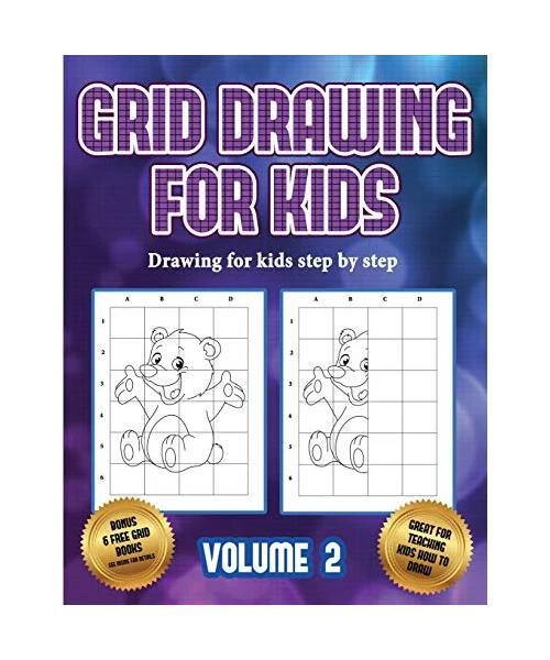 DRAWING FOR KIDS step by step (Grid drawing for kids - Volume 2): This ...